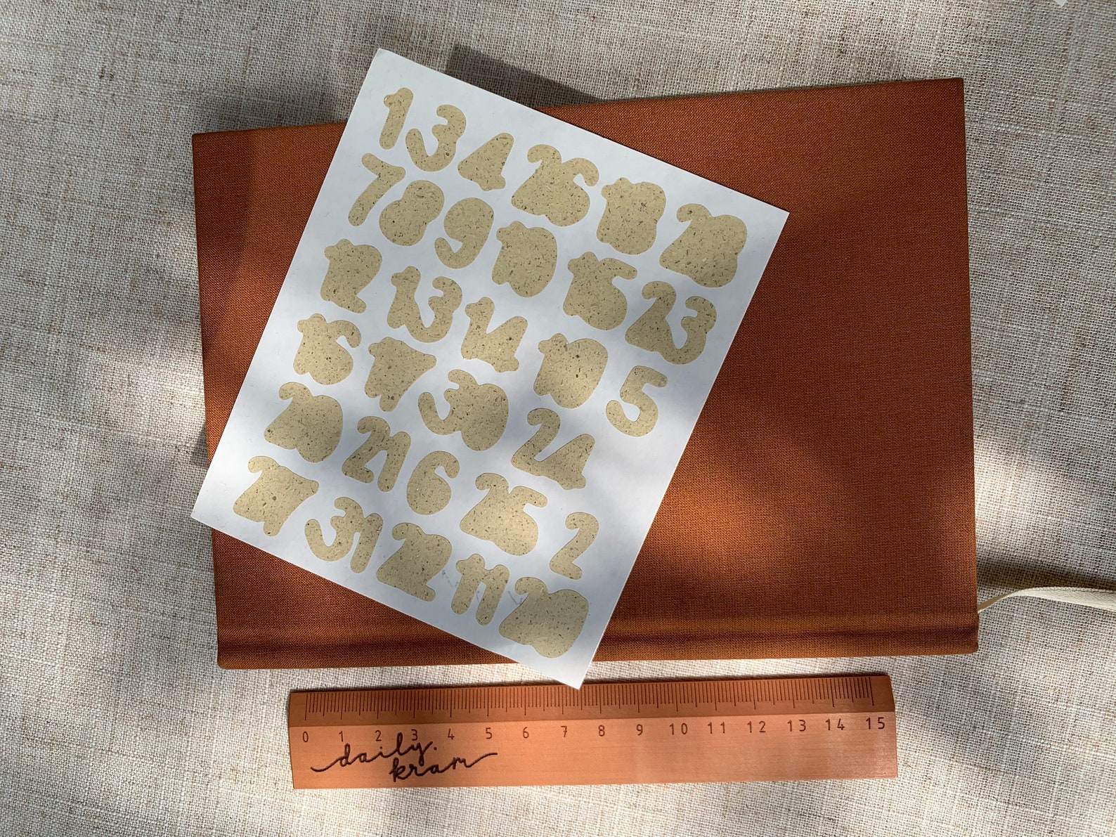 Sticker Numbers Made of Self-adhesive Paper With Structure and Natural ...