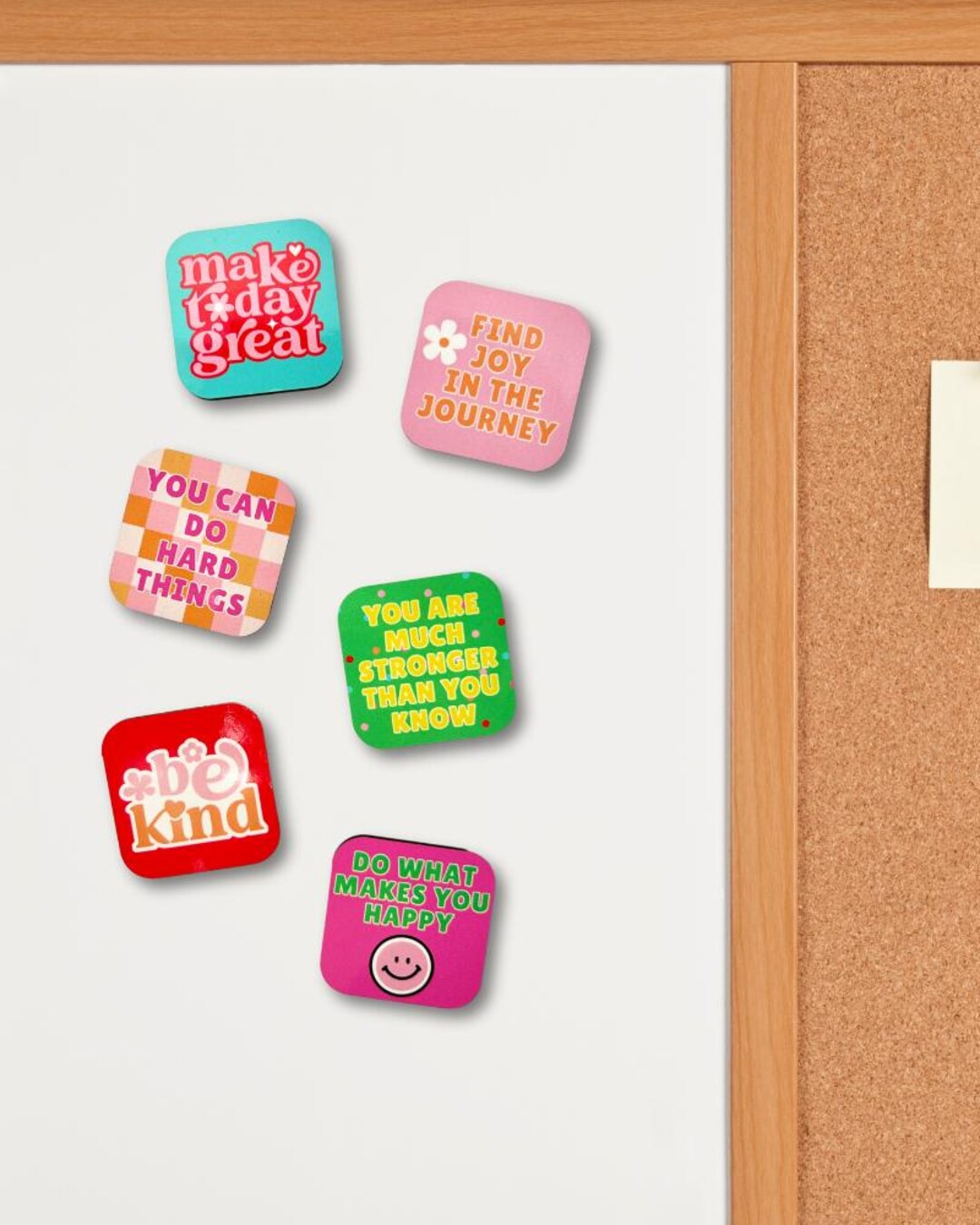 Positivity Magnet Set, Inspirational Refrigerator Magnets, 2X2 ...