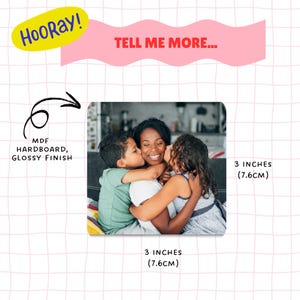 Personalized Photo Magnet, 3x3 Custom Refrigerator Magnet, Keepsake ...