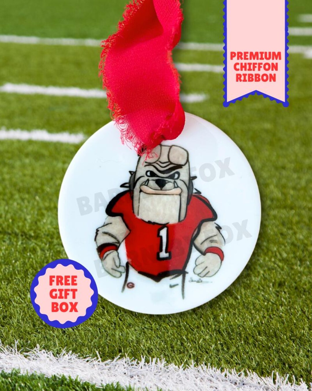 UGA Ornament, University of Georgia, Ceramic, Sports Fan, UGA Mascot ...