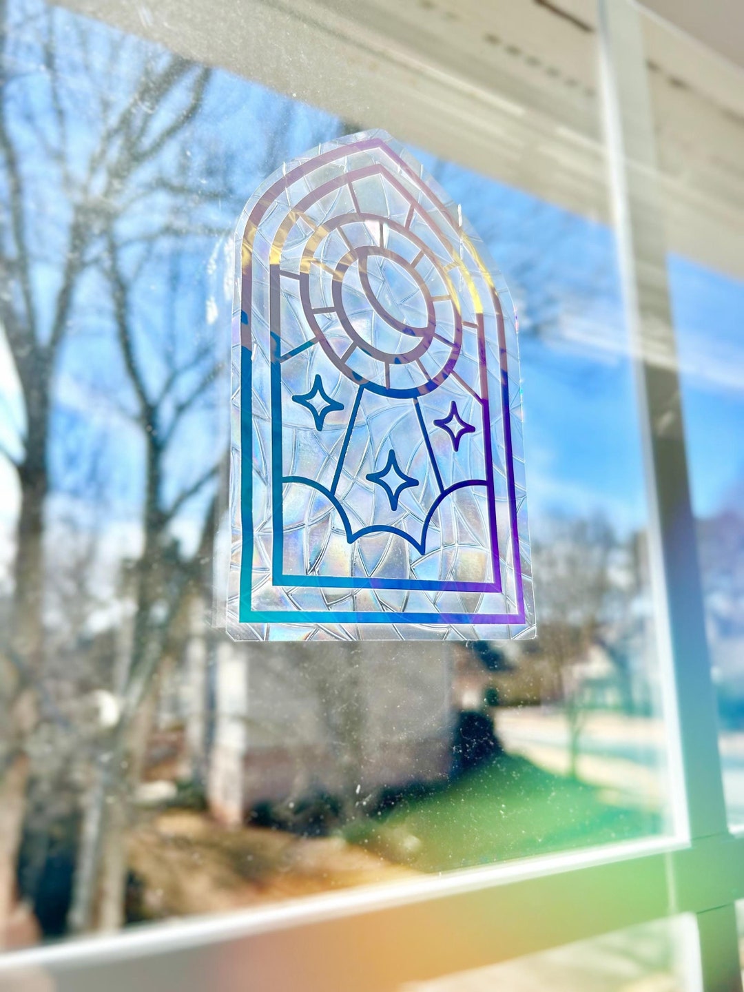 Rainbow Suncatcher Window Cling, Removable Window Decal, Rainbows ...