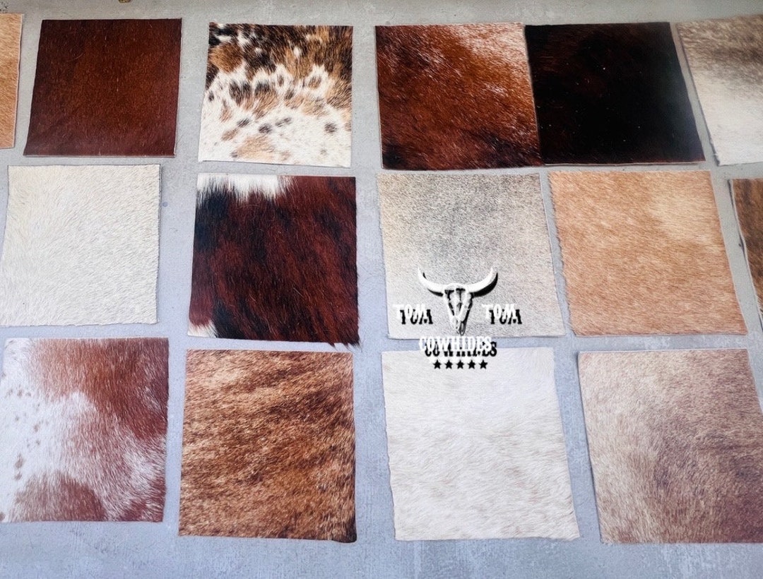 Hide Scrap Leather Hair on Hide Remnant 15 Pieces of Approx. 8 X 8 - Etsy