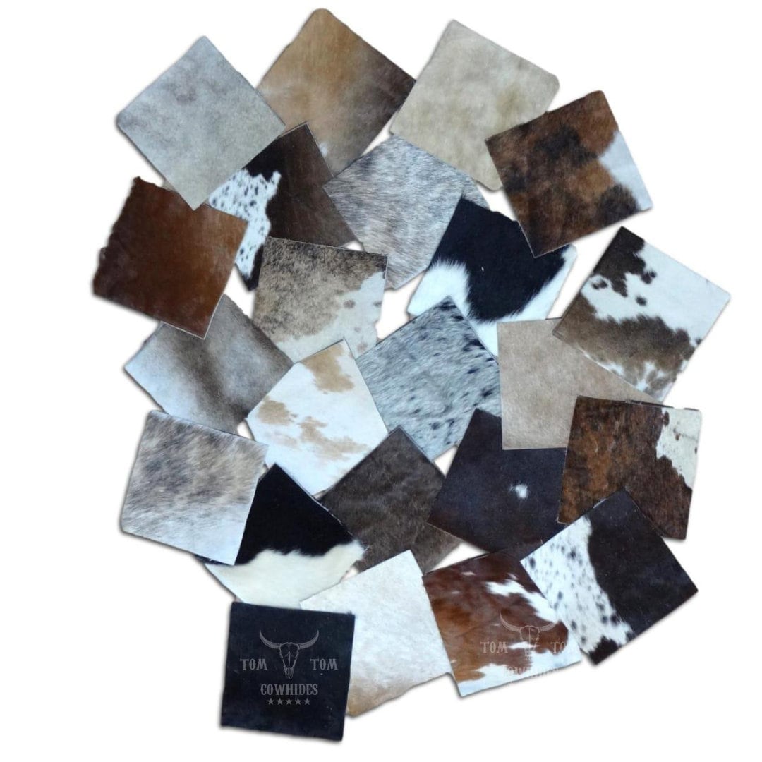 Hide Scrap Leather Hair on Hide Remnant 15 Pieces of Approx. 6 X 6 - Etsy