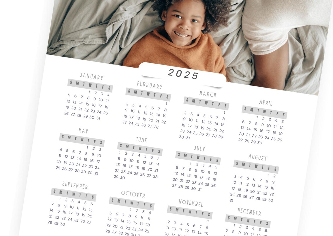 2025 Calendar Canva A4 Size Template - 100% Editable - Etsy