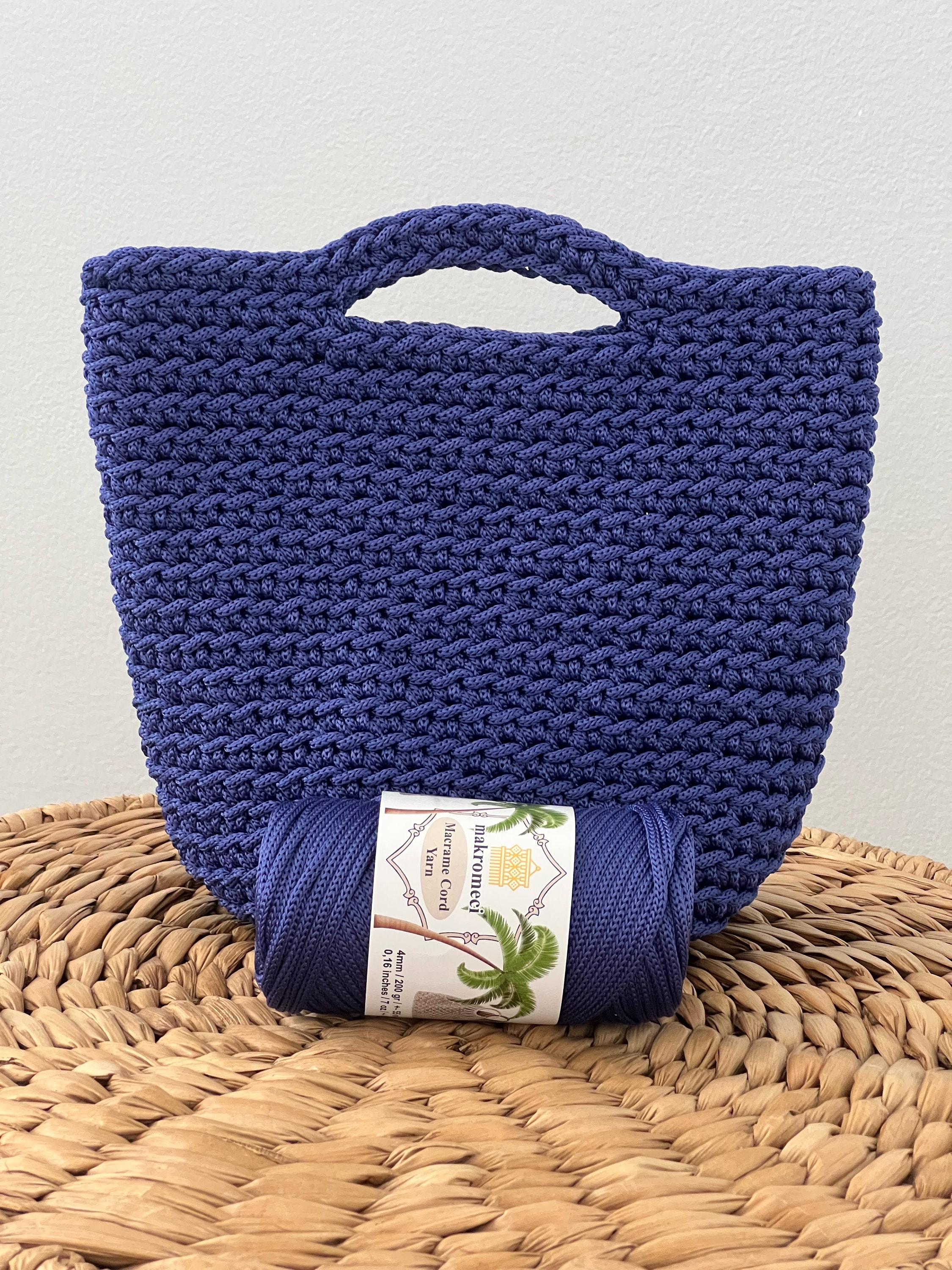 4mm Polyester Macrame Cord: Crochet Bag Yarn, 180 Ft - Etsy