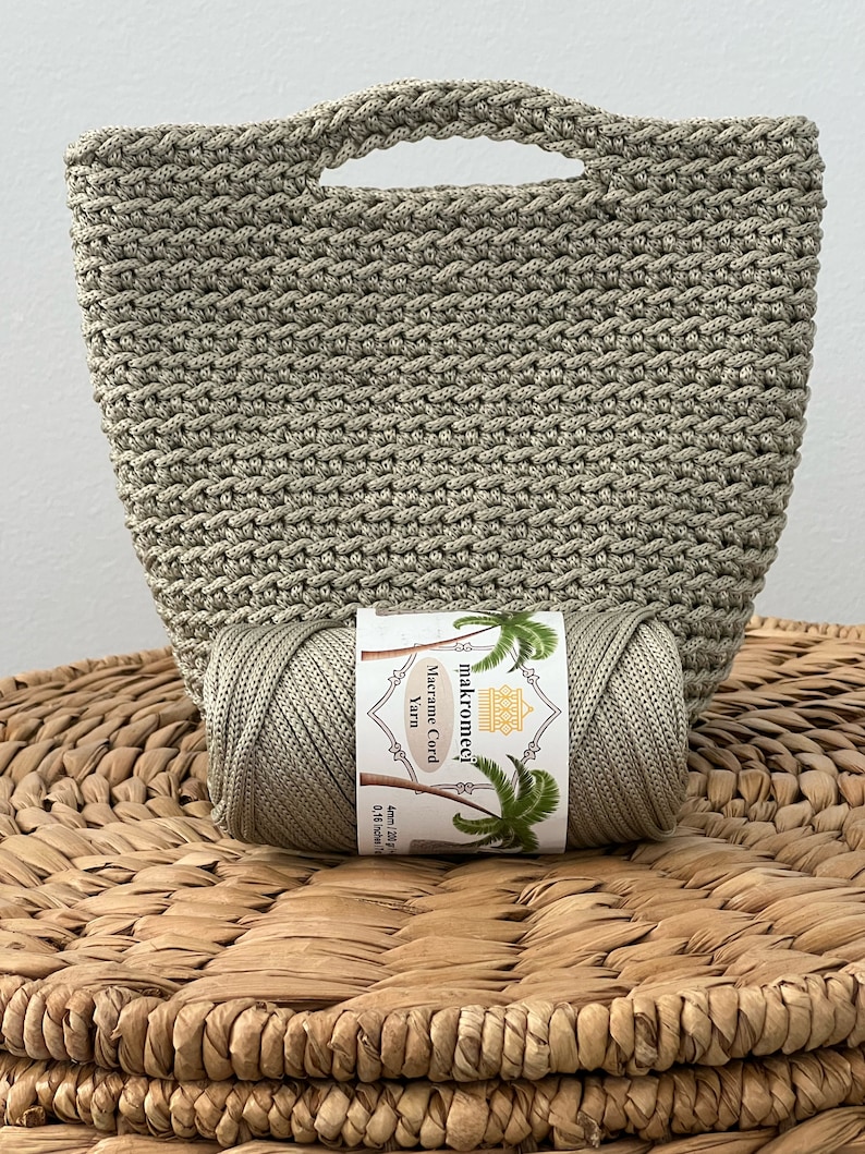 4mm Polyester Macrame Cord: Crochet Bag Yarn, 180 Ft - Etsy