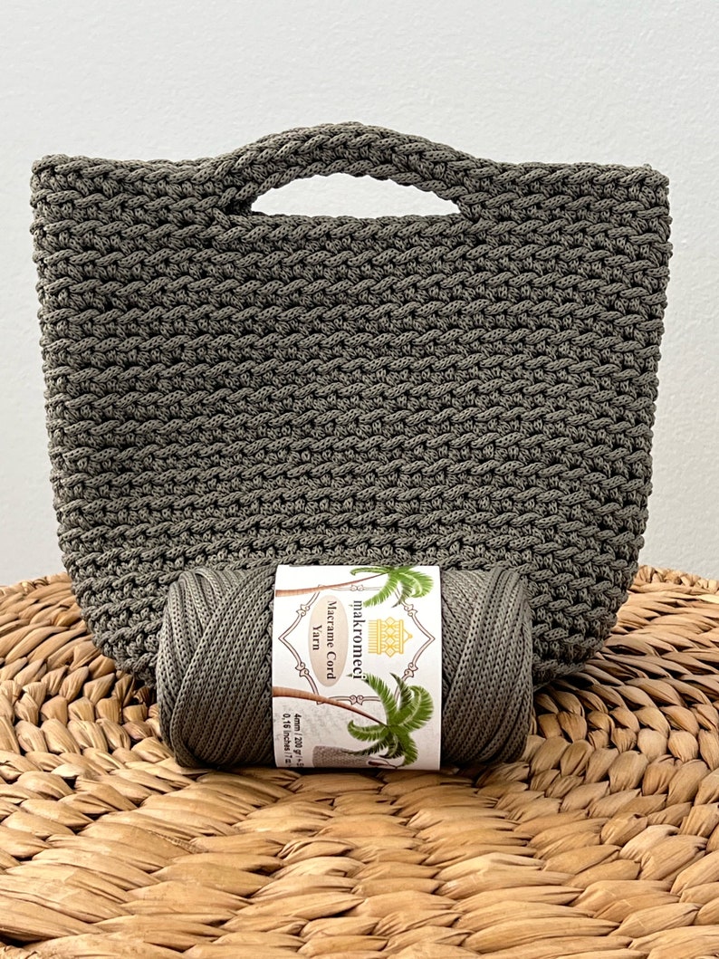 4mm Polyester Macrame Cord: Crochet Bag Yarn, 180 Ft - Etsy