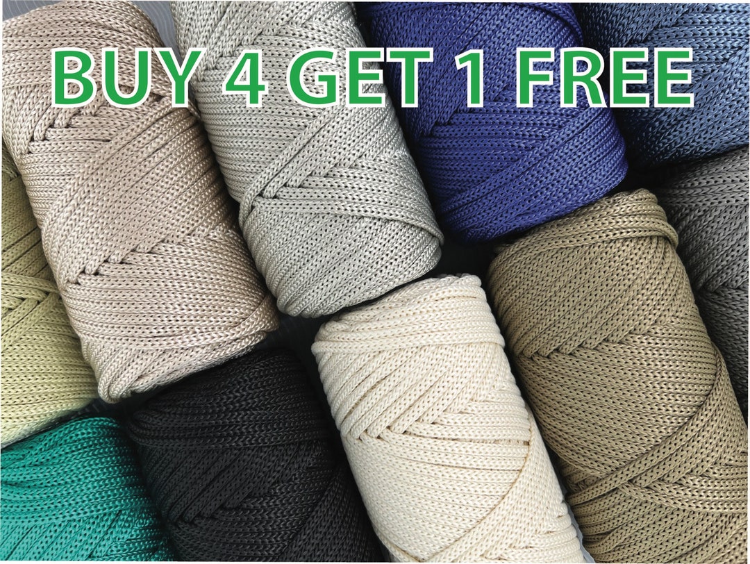 4mm Polyester Macrame Cord: Crochet Bag Yarn, 180 Ft - Etsy