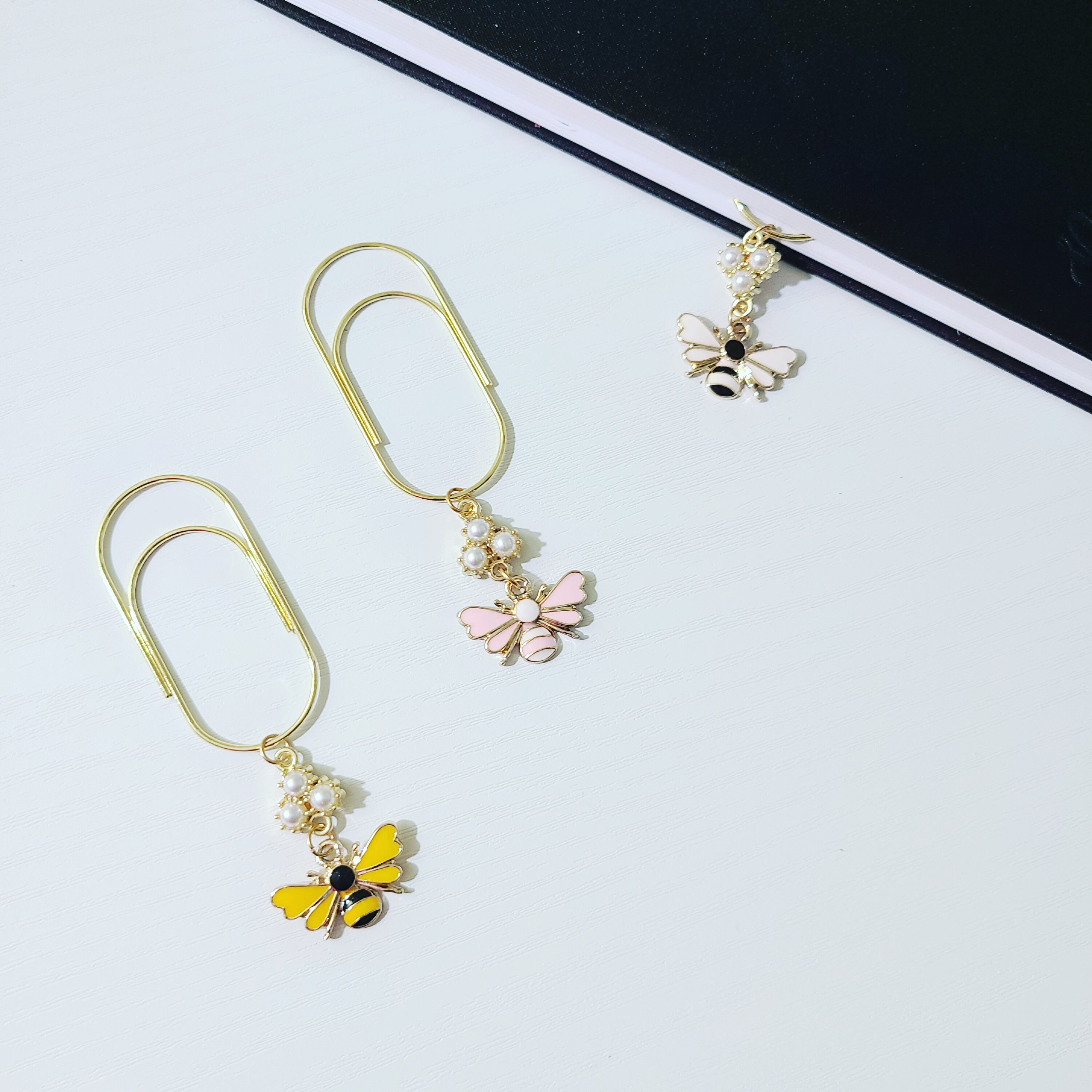 Bee Planner Clip Yellow Paperclip Black Paper Clip - Etsy