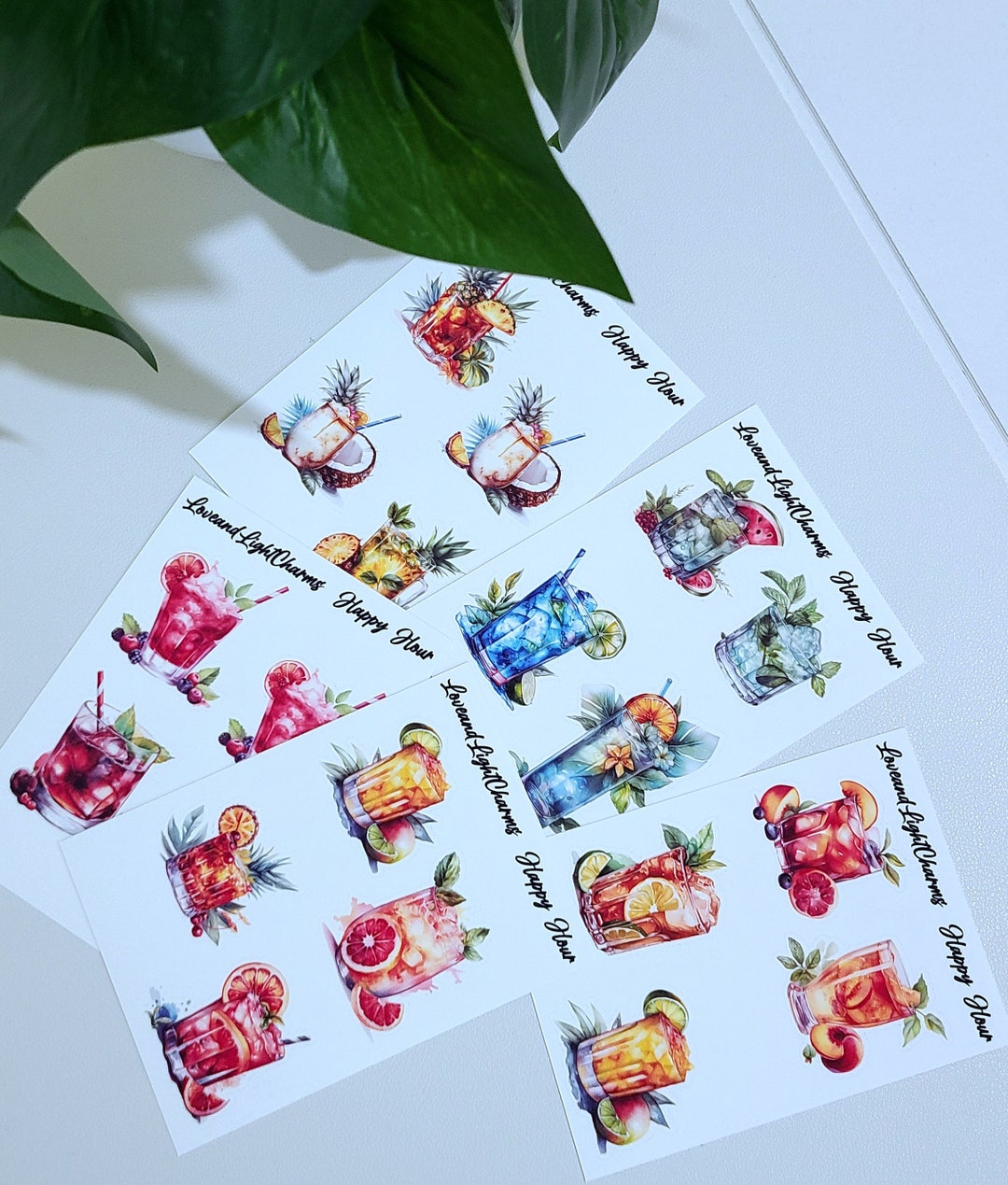 Happy Hour Sticker Collection - Planner Stickers - Etsy