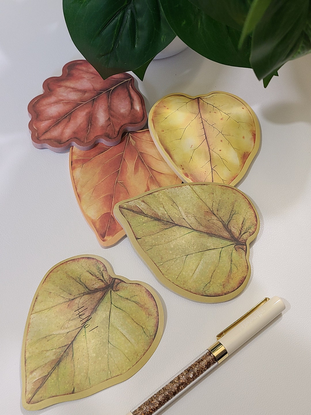 Fall Boho Sticky Notes, Leaf Sticky Notes, Fall Boho Style Self ...