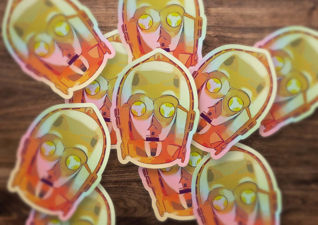 Star Wars C3P0 Sticker HOLOGRAM EDITION - Etsy