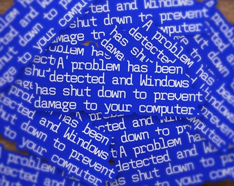 Blue Screen of Death | Etsy