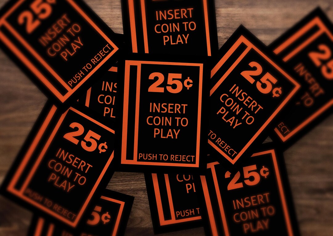Arcade Coin Slot Sticker - Etsy