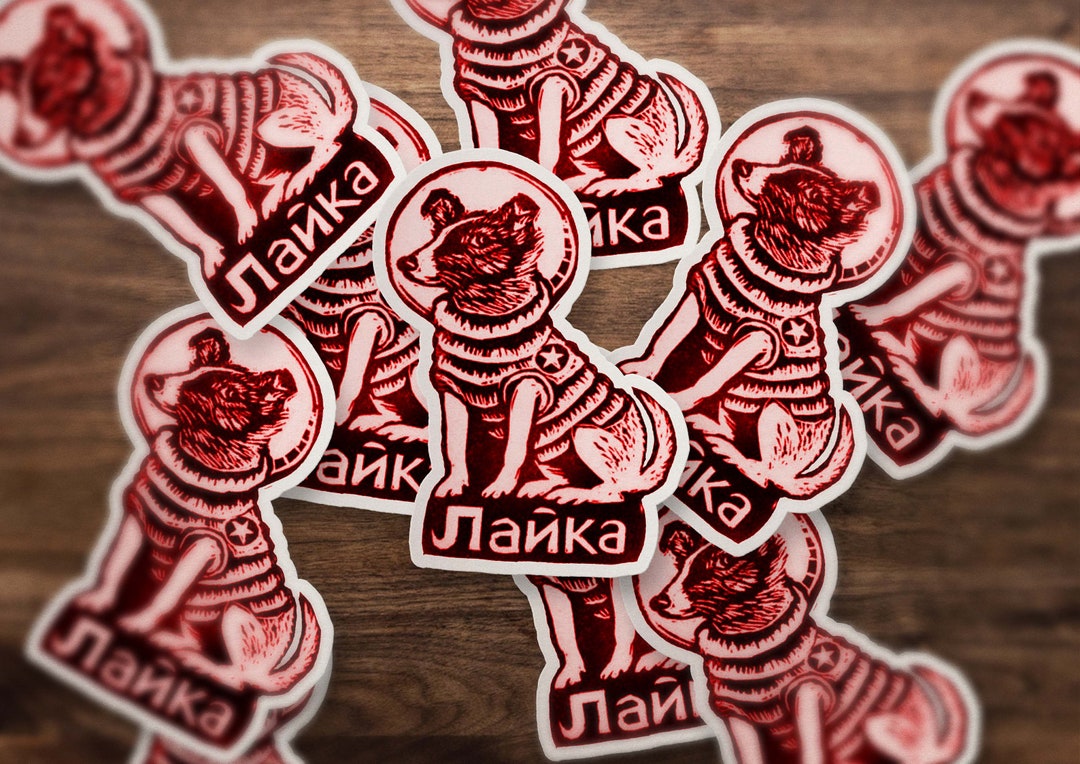 Laika the Soviet Space Dog Sticker - Etsy