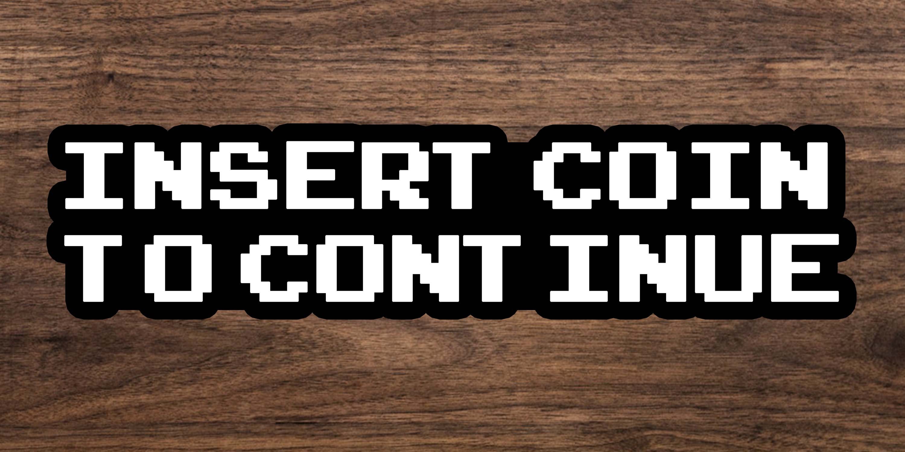 Insert Coin to Continue Retro Arcade Game Sticker - Etsy