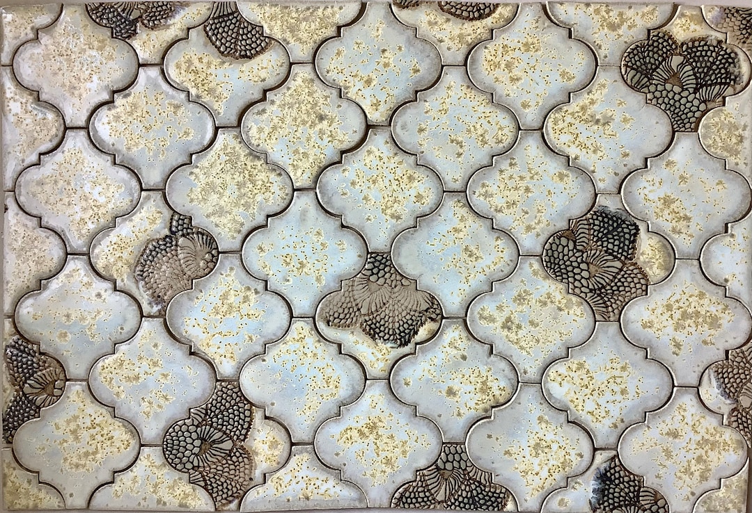 READY TO Ship,tile Set "arabesque", Handmade Ceramic Tiles, Porcelain ...