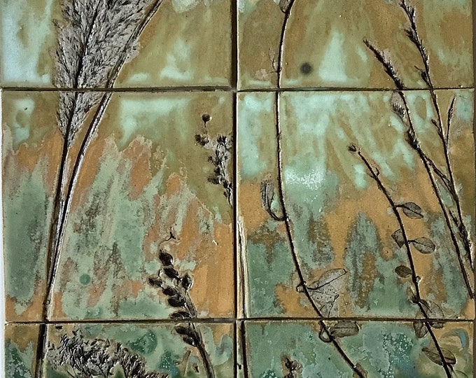 Tiles, Handmade Ceramic Tiles, Wall Art, Ceramic Decor, Plant Decor ...