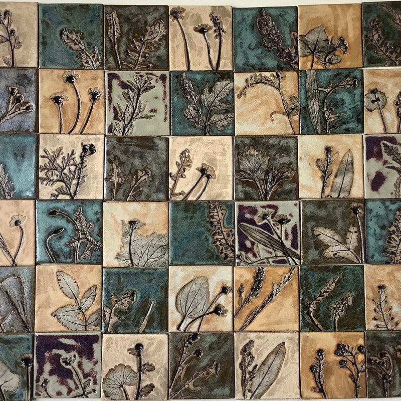 Botanical Tile - Etsy