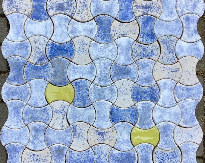 END OF SERIES! 0,4 M2, Tile Set, Handmade Ceramic Tiles, Colorful ...