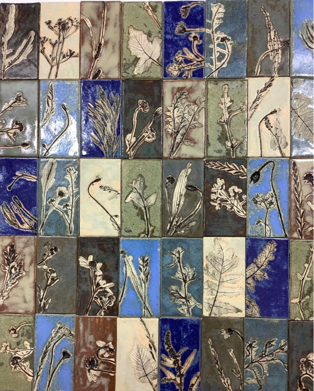 Tile and Decor Set 'secret Garden XV', Handmade Wall Tiles, Wall Tiles ...