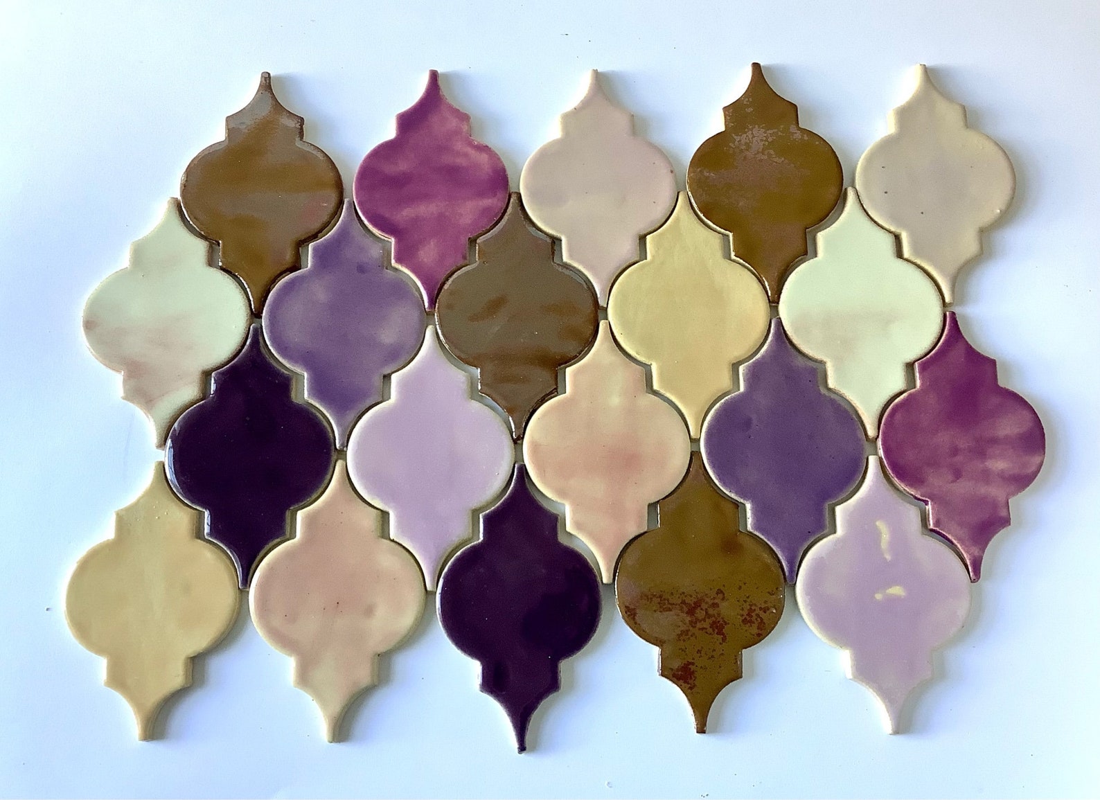 Ceramic Tiles arabesque Handmade Ceramic Tiles - Etsy