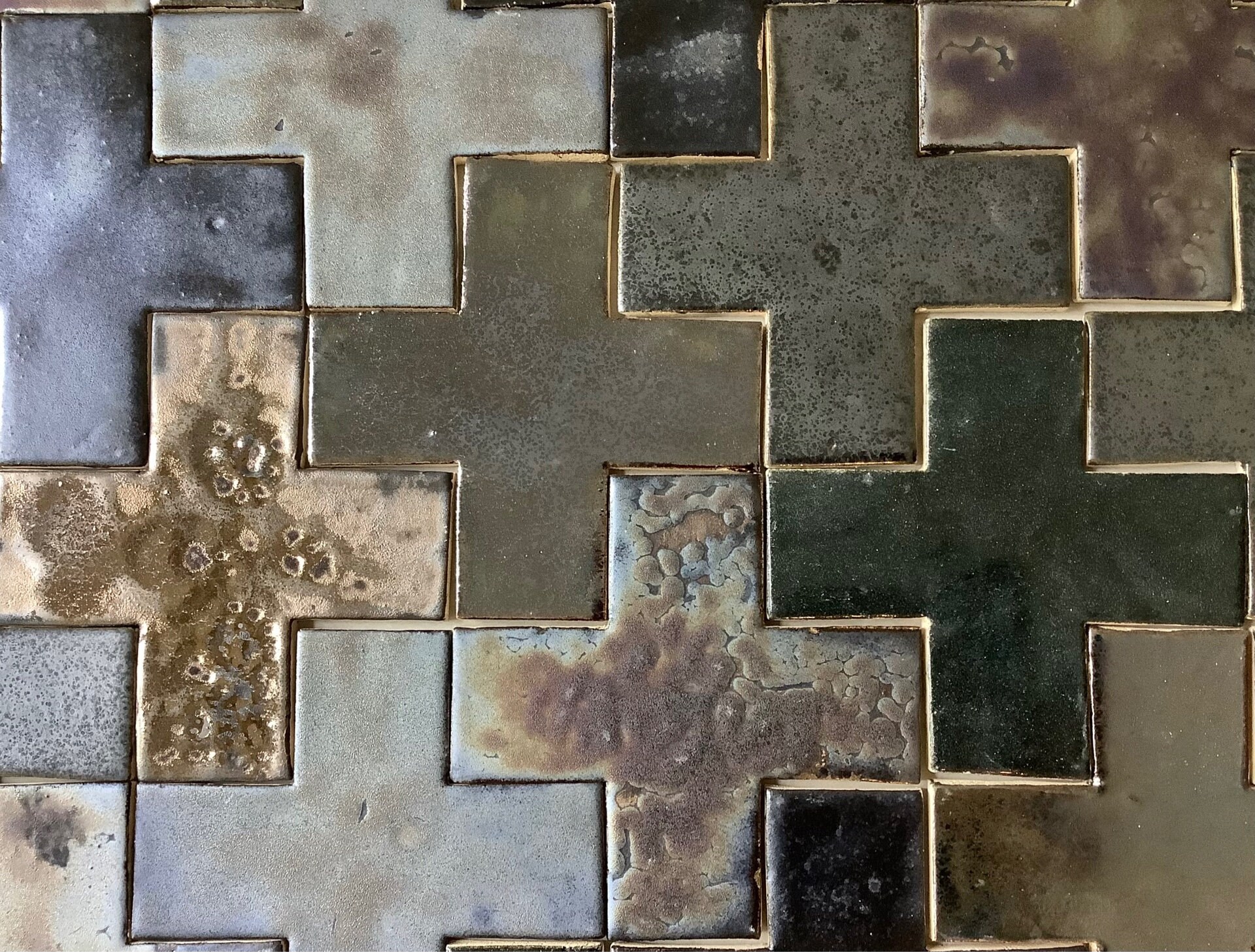 Tiles ""in the Forge",tiles,handmade Ceramic Tiles,black Multicolored ...