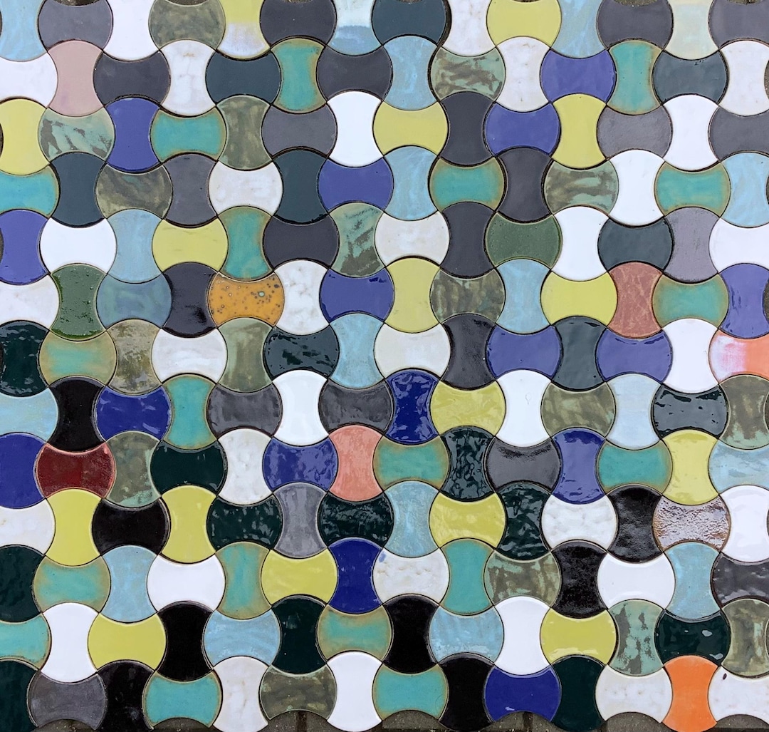 END OF SERIES! 1 M2, Tile Set, Handmade Ceramic Tiles, Colorful ...