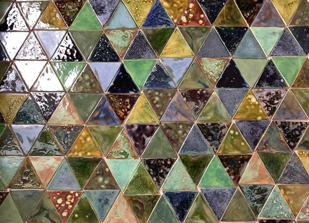 Tiles "autumn Forest",handmade Ceramic Tiles, Green Tiles,handicraft ...