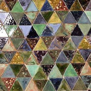 Tiles "autumn Forest",handmade Ceramic Tiles, Green Tiles,handicraft ...