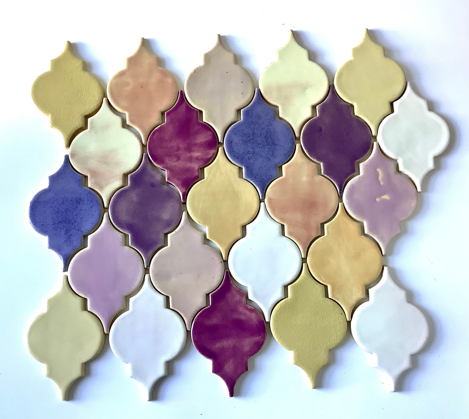 Ceramic Tiles arabesque Handmade Ceramic Tiles - Etsy