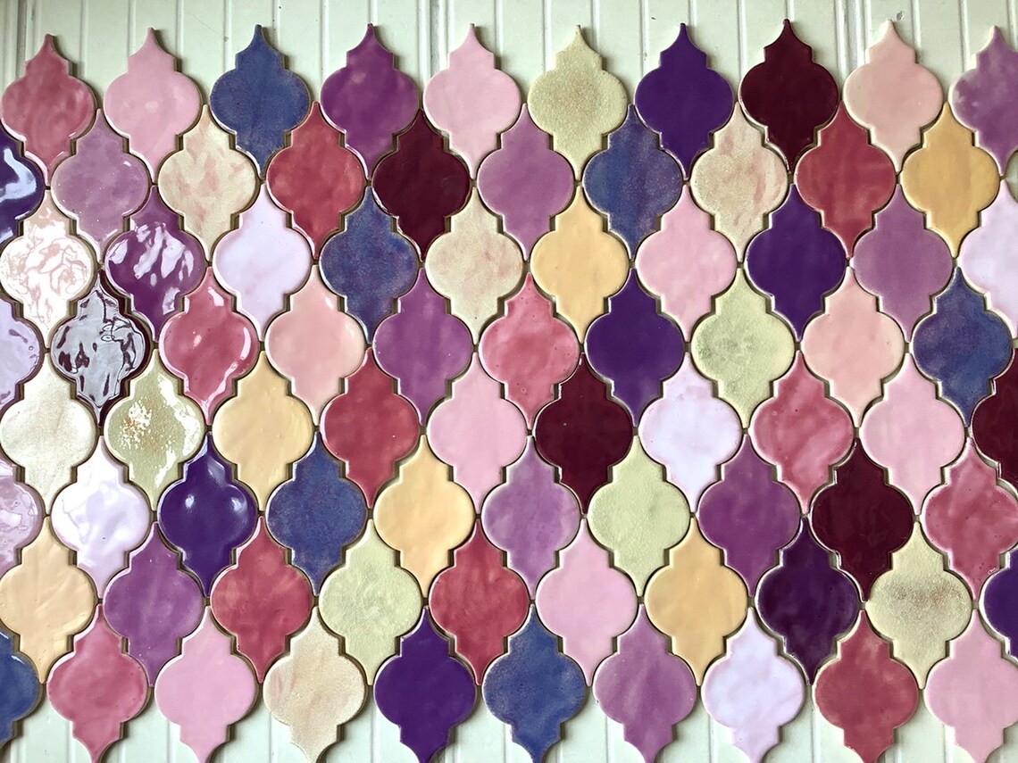 Ceramic Tiles arabesque Handmade Ceramic Tiles - Etsy