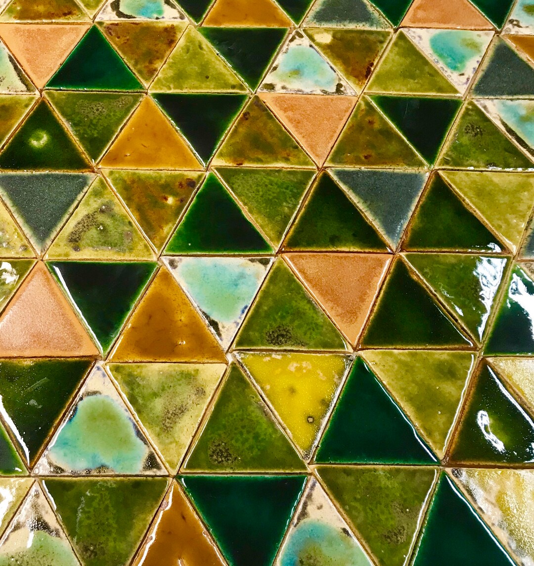 Tiles "green Forest",handmade Ceramic Tiles, Green Tiles,handicraft ...