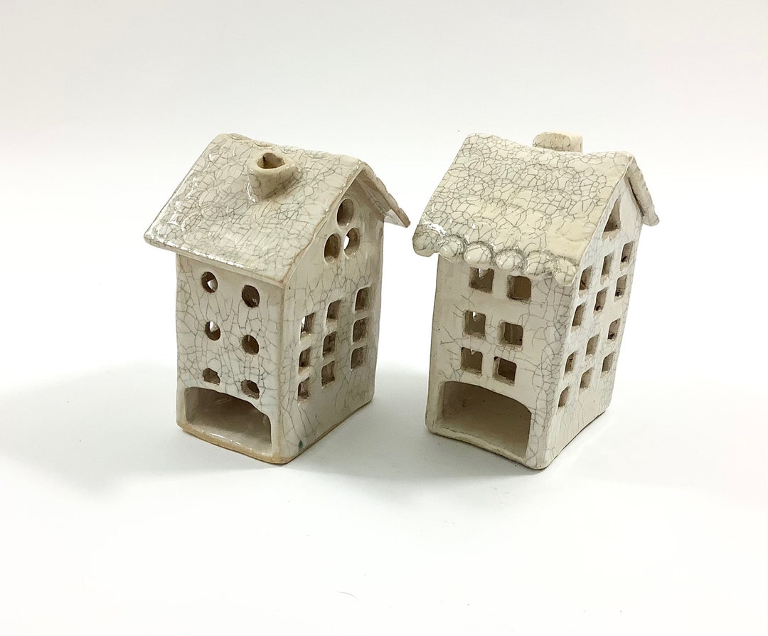 House Tealight and Candle Holder-ceramic House-candle Lantern-ceramics ...