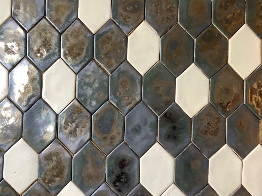 Snake Skin" Tiles, Handmade Ceramic Tiles,multicolored Tiles,handmade ...