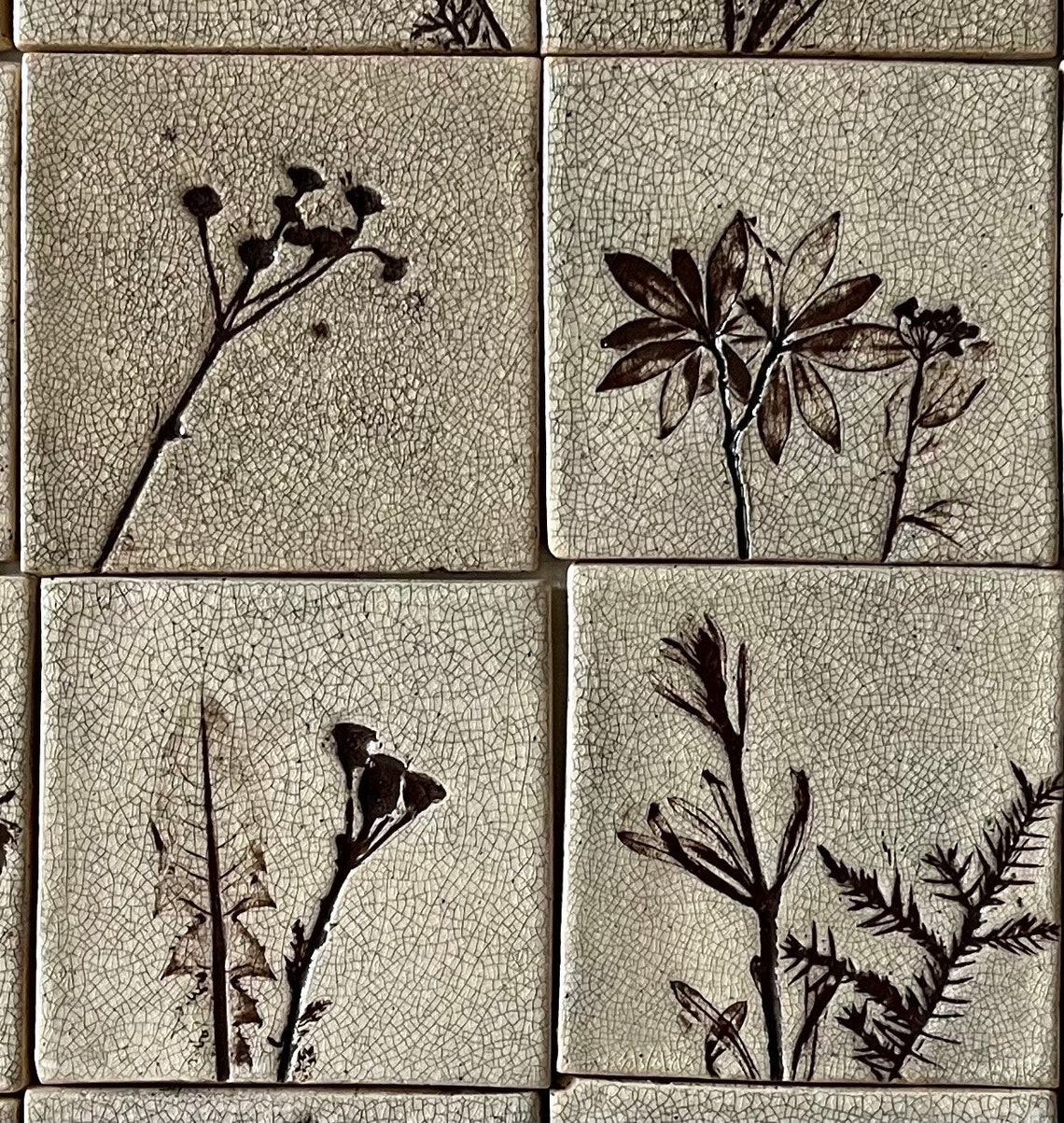 Tiles Set "from a Country Cottage",handmade Ceramic Tiles,natural Clay ...