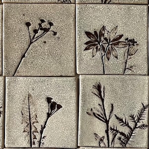 Tiles Set "from a Country Cottage",handmade Ceramic Tiles,natural Clay ...