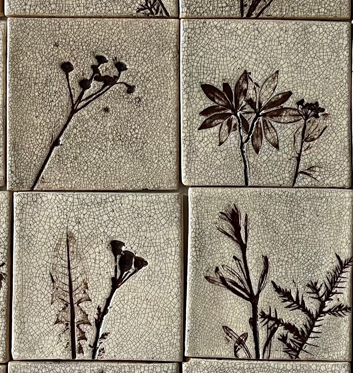 Tiles Set "from a Country Cottage",handmade Ceramic Tiles,natural Clay ...