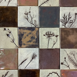Tile Set “from the Country Cottage III Bis”, Handmade Ceramic Tiles ...