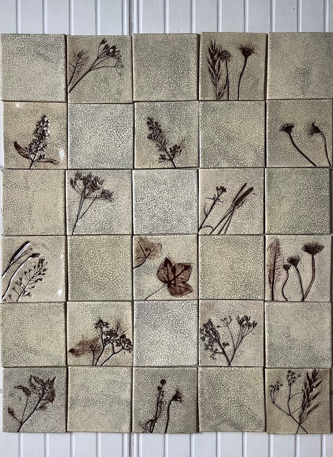 Tiles Set "from a Country Cottage Vi",handmade Ceramic Tiles,natural ...