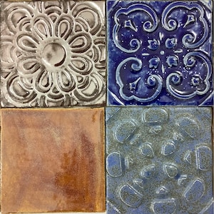 A Set of " Baroque"tiles,backsplash, Hand-made Ceramic Tiles, Hand ...