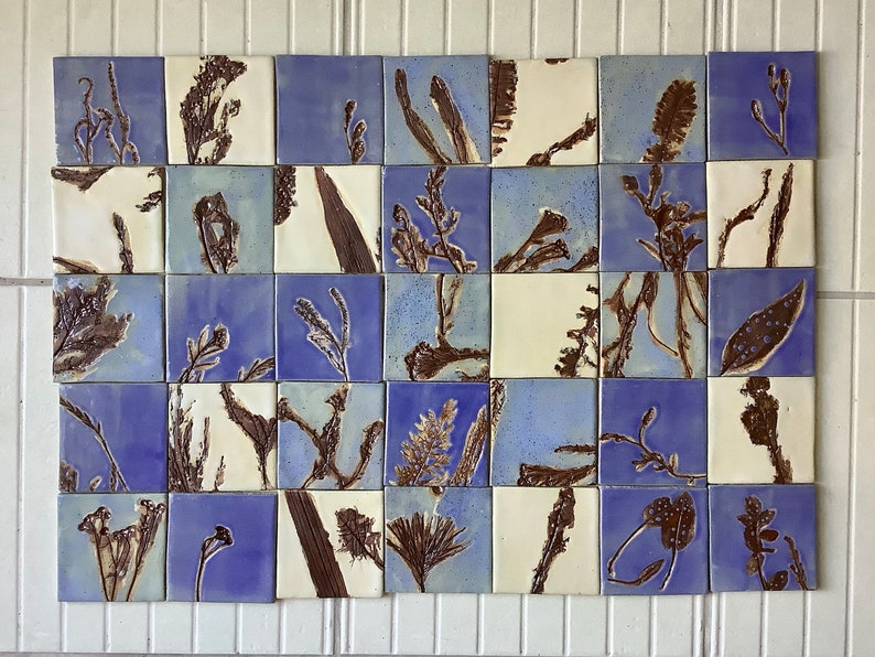 READY TO DHIP, Tiles Set „good to See You Spring”,handmade Ceramic ...
