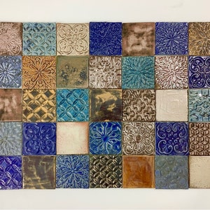 A Set of Baroquetiles,backsplash, Hand-made Ceramic Tiles, Hand-painted ...