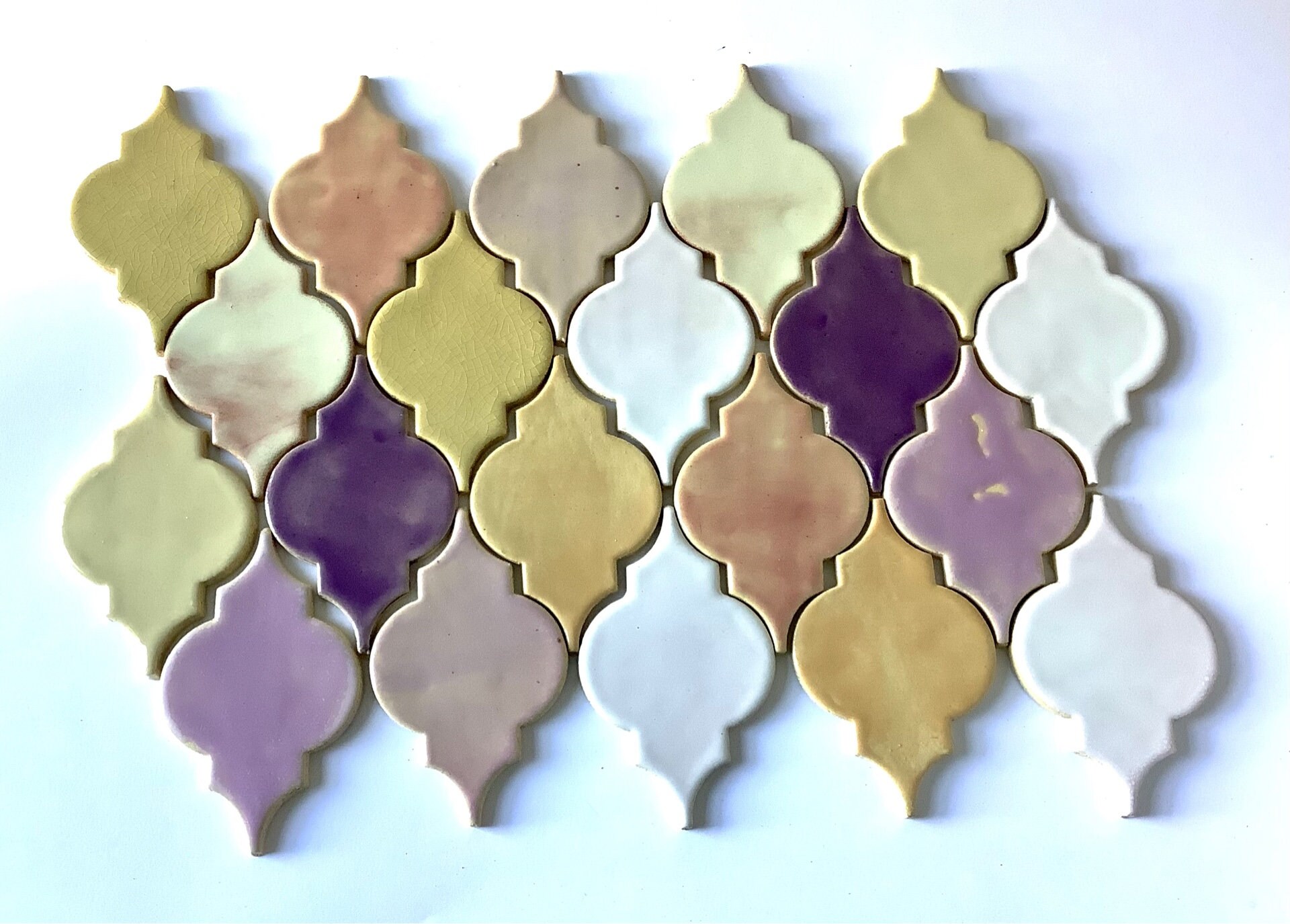 Ceramic Tiles arabesque Handmade Ceramic Tiles - Etsy