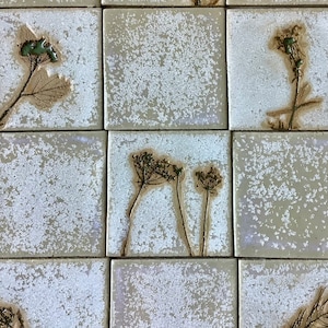 Tiles Set "porcelain Flowers",handmade Ceramic Tiles,handmade Tiles ...