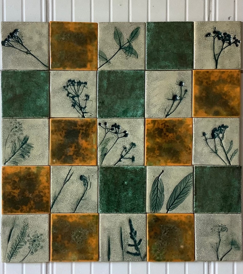 Tiles Set from a Country Cottage Vii,handmade Ceramic Tiles,natural ...