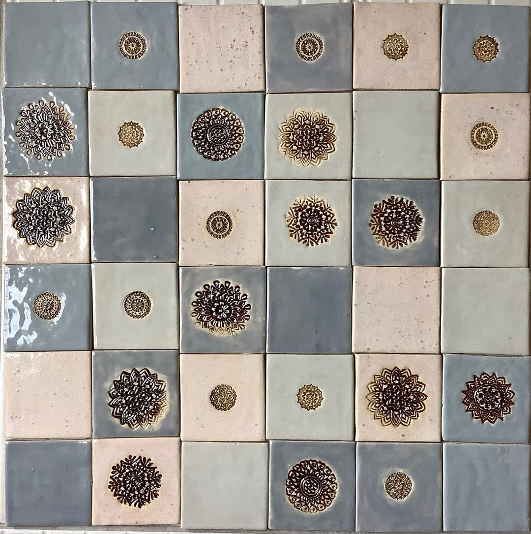 Mix Tiles Set, Handmade Ceramic Tiles, Colored Tiles, Handmade Tiles ...