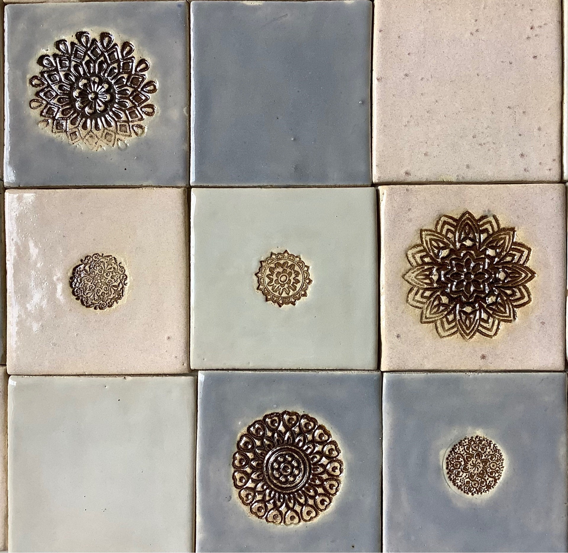 Mix Tiles Set Handmade Ceramic Tiles Colored Tiles Handmade - Etsy