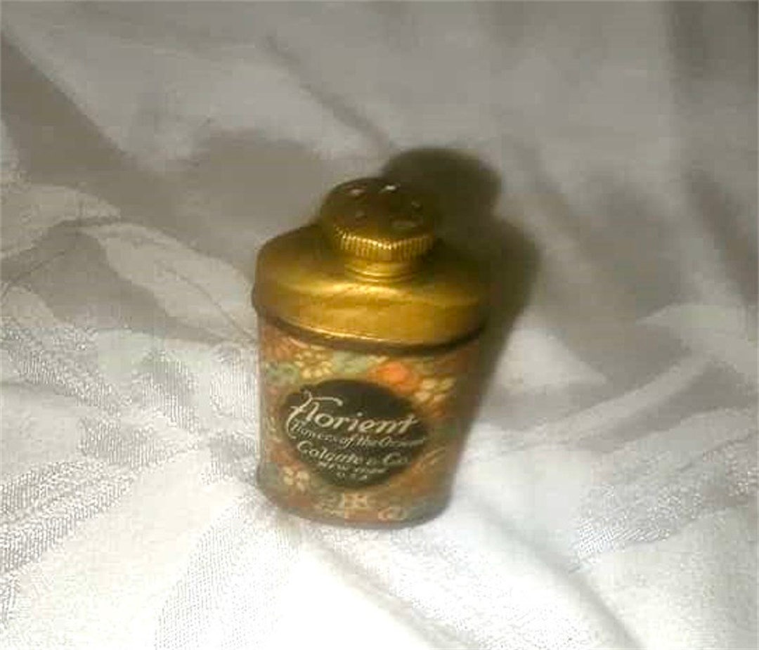 TALCUM POWDER TIN – Florient – Flowers of the Orient – Colgate Company ...