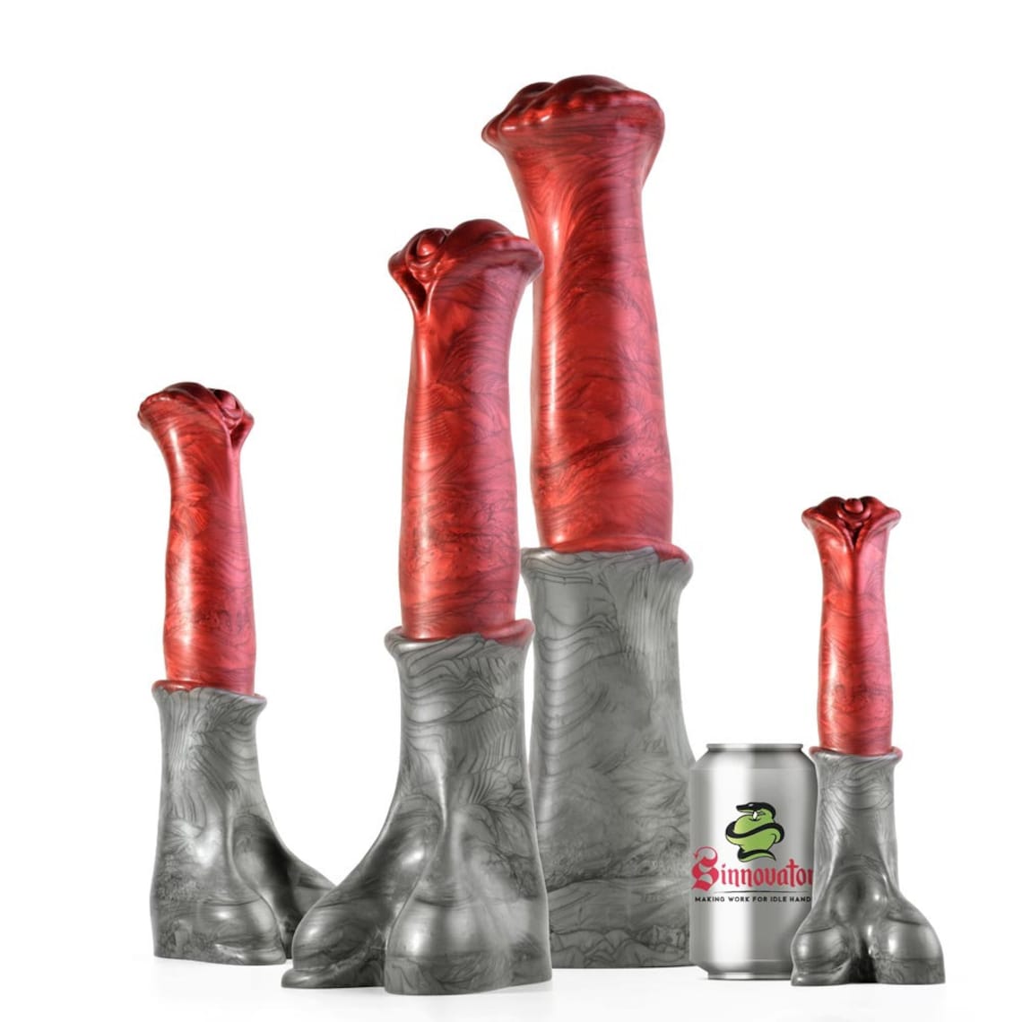 Flared Dildo Sinnovator 4 Sizes Platinum Silicone - Etsy